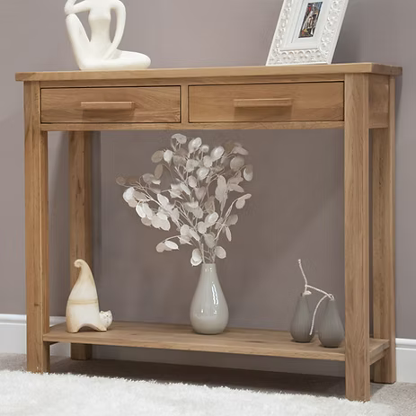 Opus Hall/Console Table. 100% Solid Oak – Superior Furniture Store