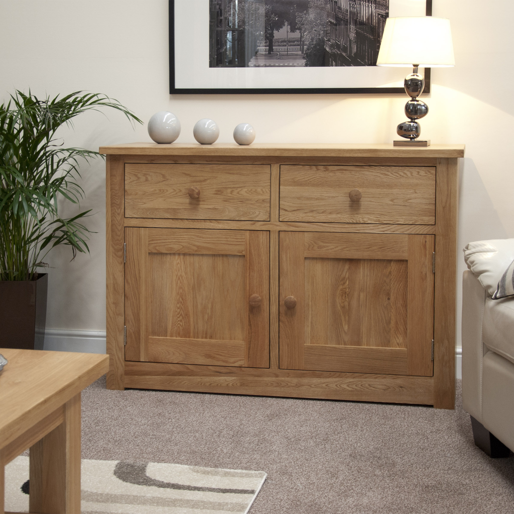 Torino Medium Sideboard. 100% Solid Oak – Superior Furniture Store