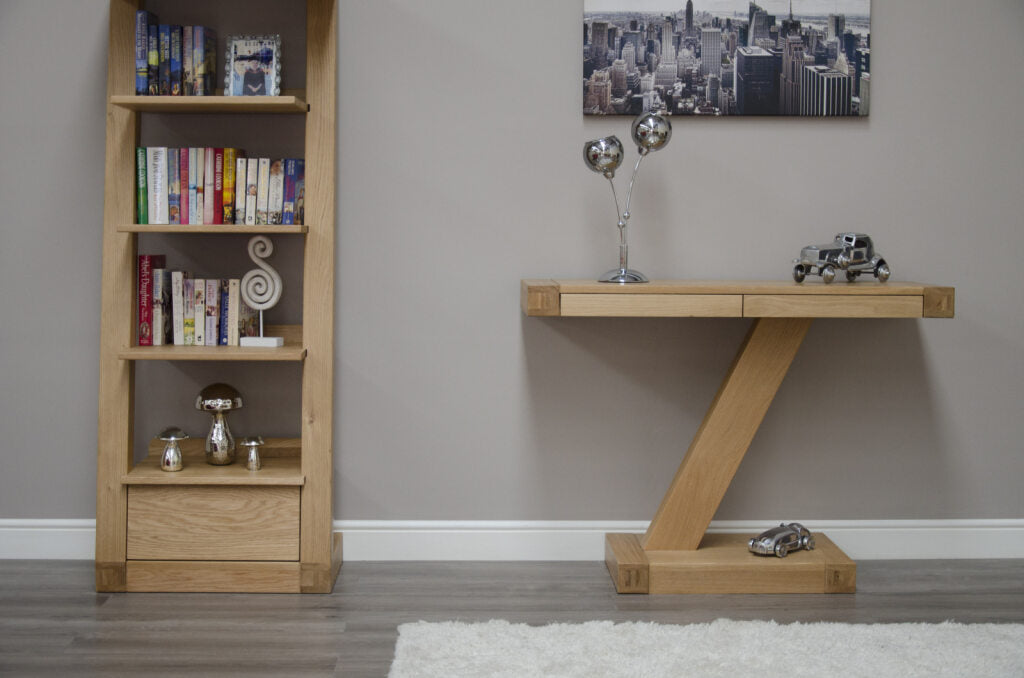 Z Modern Console Unit 100% Solid Oak – Superior Furniture Store